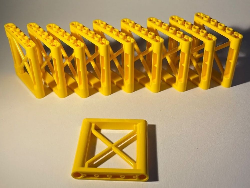 10x Lego Stütze gelb (support yellow) NEU (Neu (gemäss Beschreibung ...