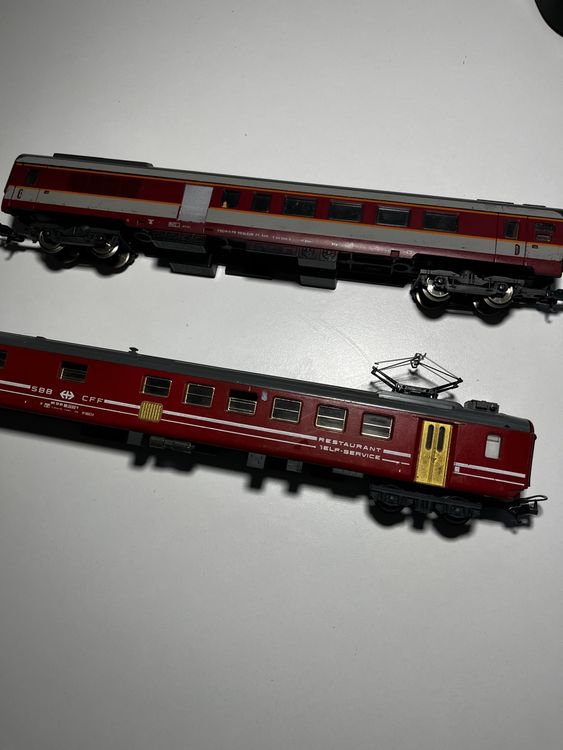 Vintage HO Scale SBB CFF Train Cars - Restaurant Car Set (Gebraucht) in ...