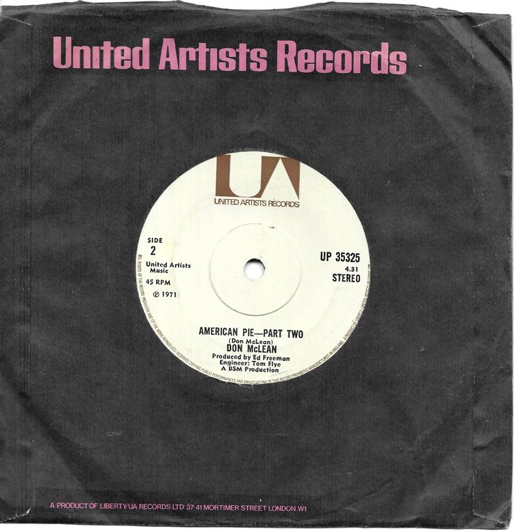 DON Mc LEAN - AMERICA PART ONE & PART TWO | Kaufen auf Ricardo