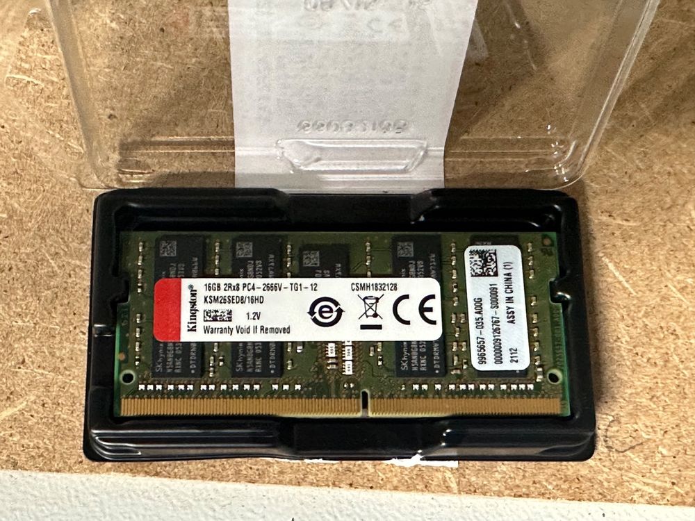 Kingston 16GB DDR4 ECC 2666mhz SODIMM KSM26SED8/16HD (Gebraucht) in Uster für CHF 45 – mit ...