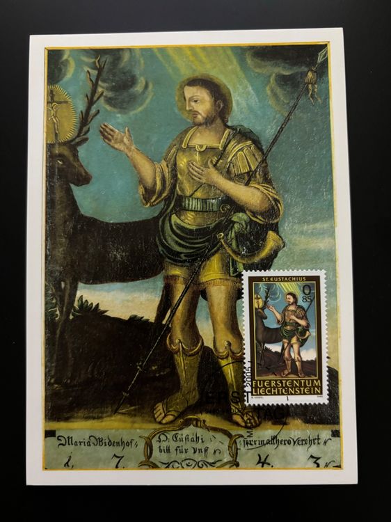 PK MK 238 14 Heilige Nothelfer St. Eustachius Schutzpatron (Neu (gemäss Beschreibung)) in ...