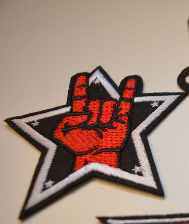 Rock Hand Stern Patch NEU Sticker Aufnäher (Neu und originalverpackt ...