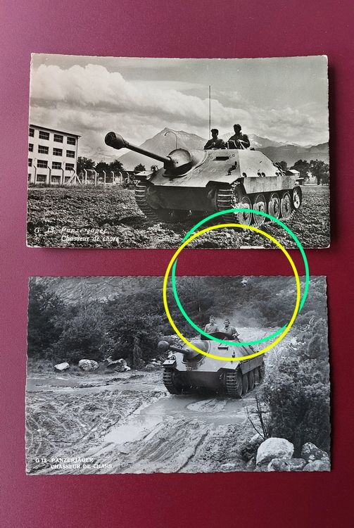 2 Postkarten mit Panzer G13 der Schweizer Armee (Gebraucht) in Brütten ...