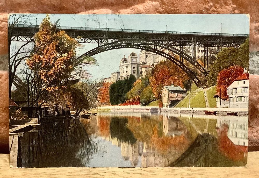 1915 Antike AK - Kirchenfeldbrücke & Bundespalast Bern (Gebraucht) in Root für CHF 1 – mit ...