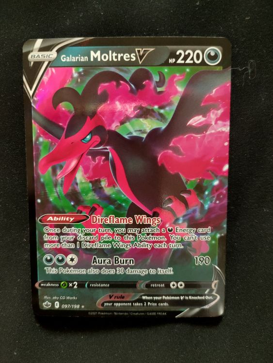 Pokemon Card Galarian Moltres V Chilling Reign English EN | Kaufen auf ...
