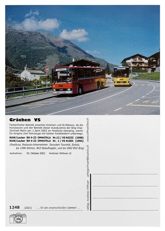 Grächen St.Niklaus Mattertal Bus BVZ NAW Postauto NAW BH4-23 | Kaufen auf Ricardo