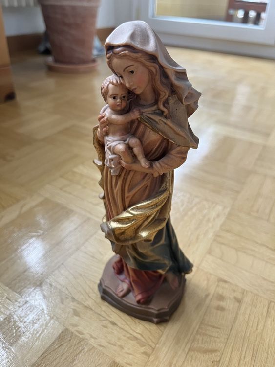 Muttergottes Maria Jesus Statue handgeschnitzt Südtirol | Kaufen auf ...