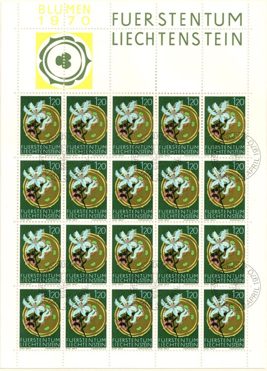 Kleinbogen Naturschutzjahr Blumen 1970 gestemp. Ersttag (Gebraucht) in Mellingen für CHF 3.1 ...