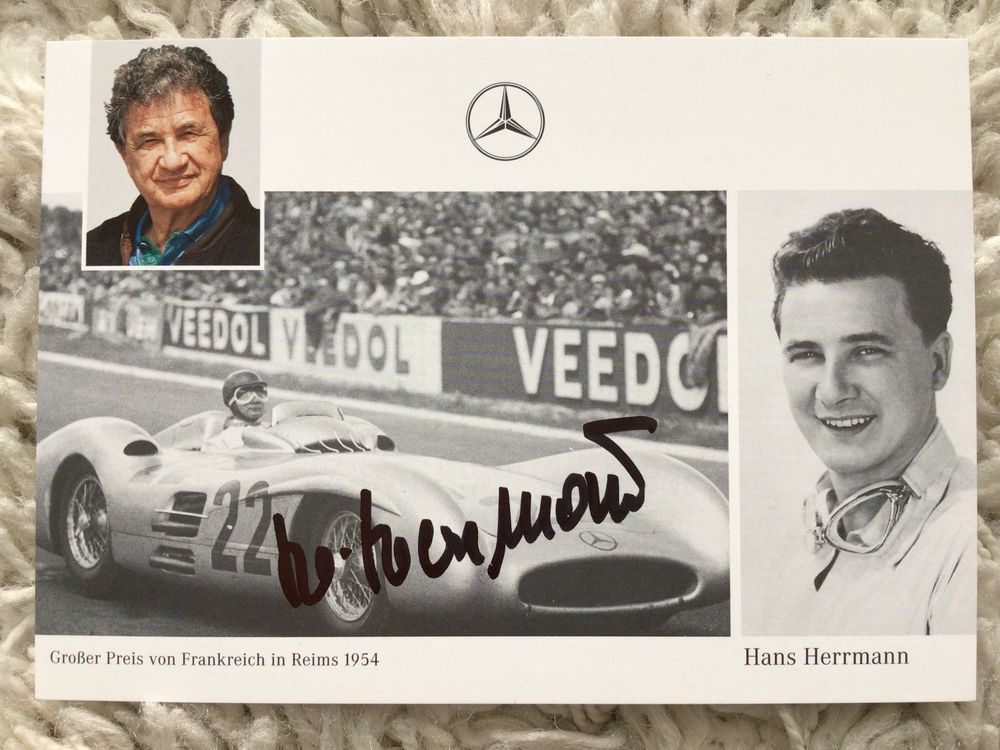 Hans Herrmann Original Autogramm Motorsport Mercedes GP 1954 | Kaufen ...