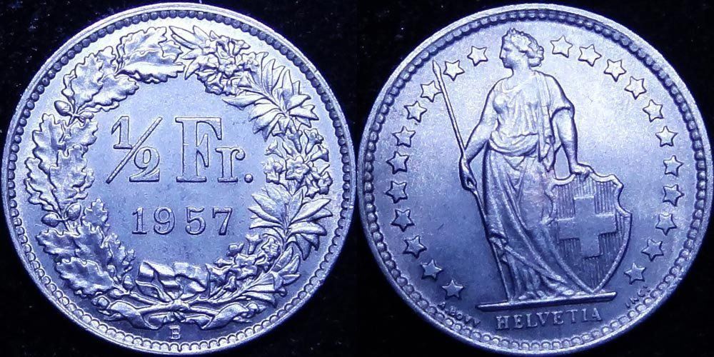 50 Rappen 1957 (Neu (gemäss Beschreibung)) in Basel für CHF 7 – mit ...