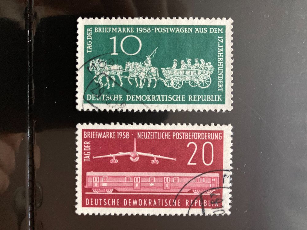 DDR 1958 Satz Tag der Briefmarke gestempelt (Gebraucht) in Liestal für ...