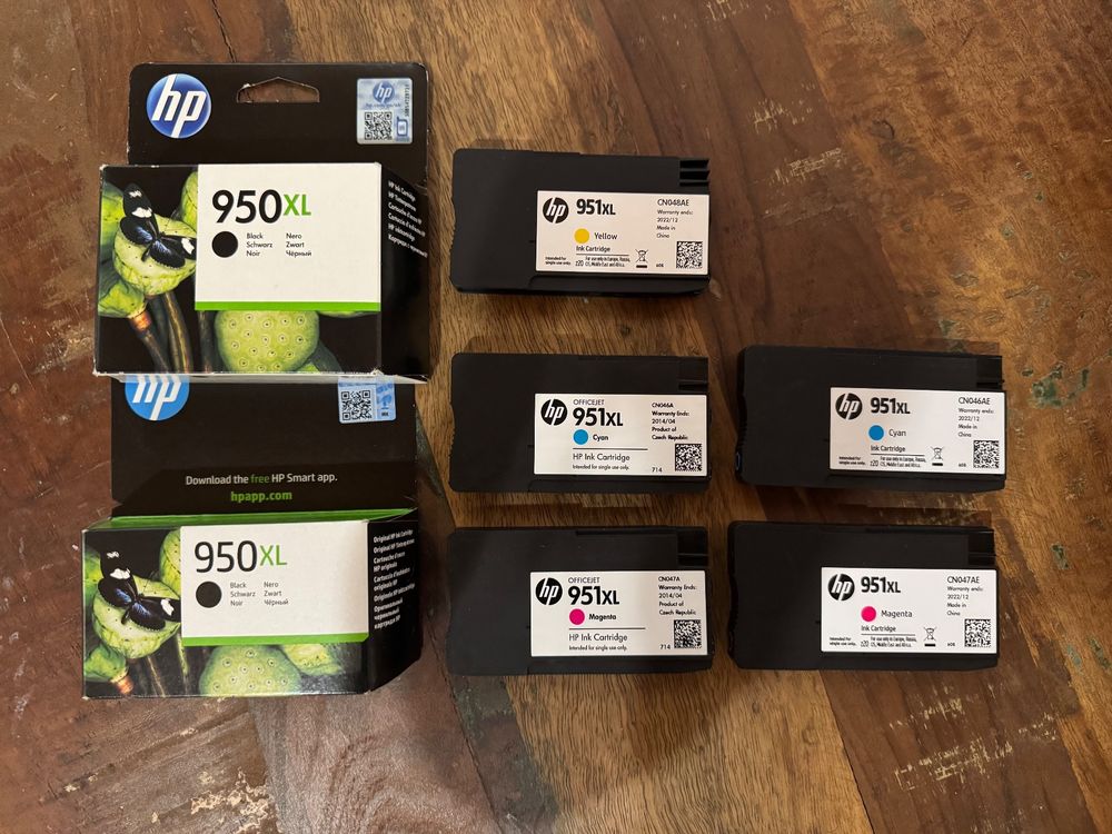 HP 950XL & 951XL Tintenpatronen, Schwarz/Farbe, Top Zustand (Neu ...