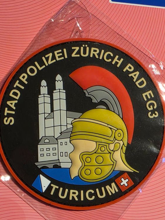 Polizei Abzeichen Badge Stadtpolizei Zurich Pvc Klett neu (Neu (gemäss ...