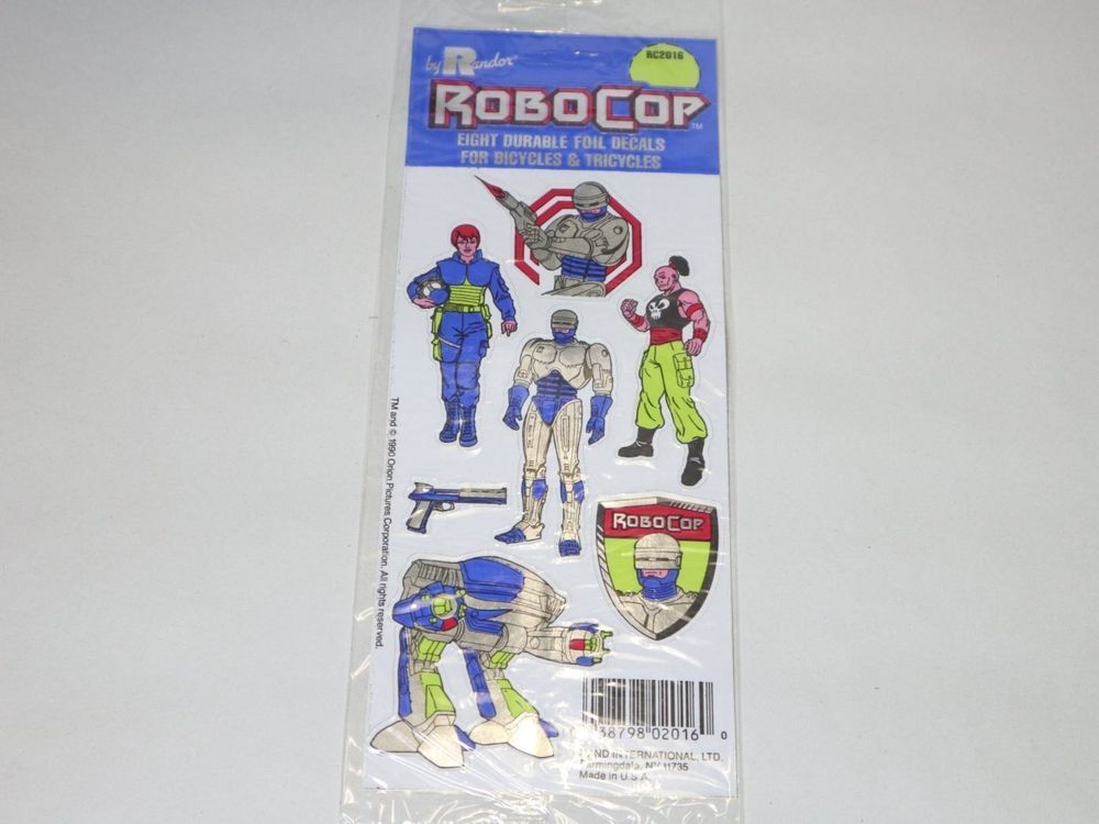 8x Robo Cop Stickers OVP USA 1990 Aufkleber Robocop (Neu und ...