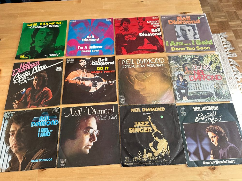 NEIL DIAMOND tolle rare Single Sammlung 7" Hits Kult Charts (Gebraucht ...