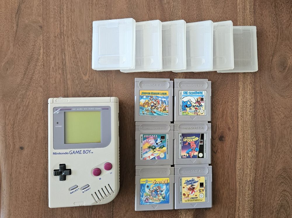 Gameboy Classic + 6 Spiele ( Mario 1&2 , Tale Gator, Speedy) (Gebraucht ...