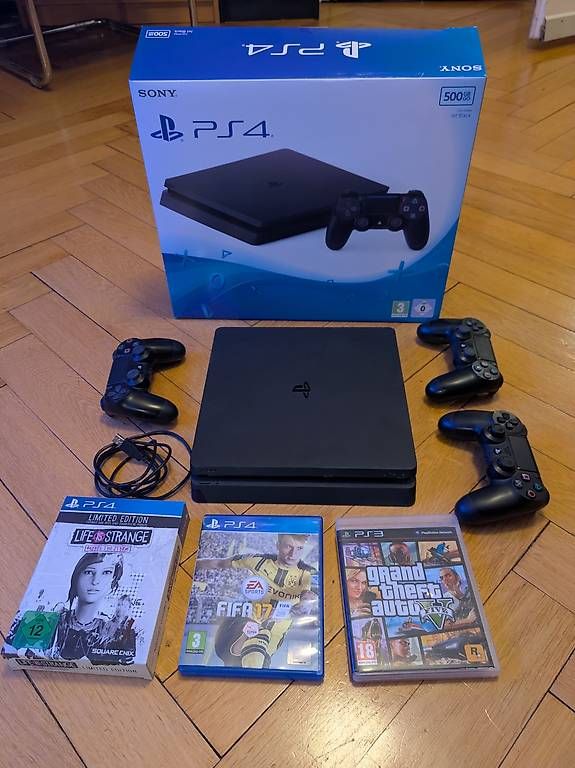 PS4 Slim 500 GB + 3 Controller + 3 Games (Gebraucht) in Basel für CHF ...