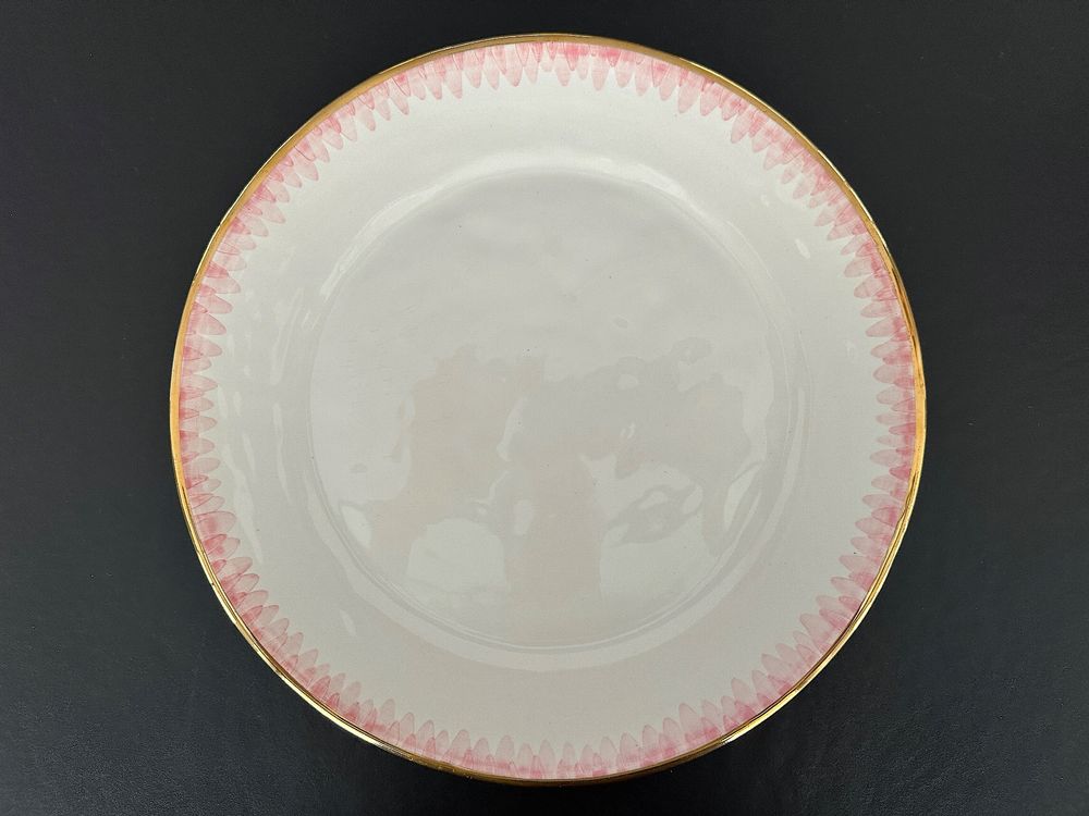 💫 Ines Boesch (enSoie) sehr grosser Platzteller, Goldrand (Neu (gemäss ...