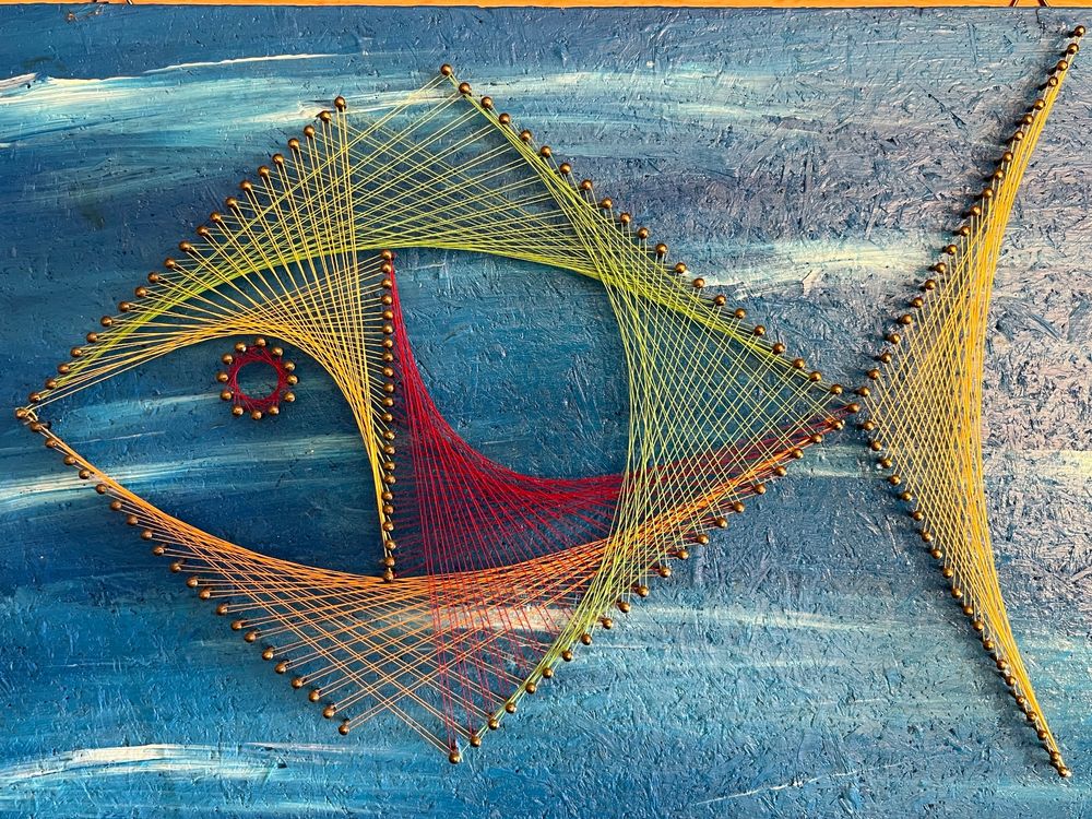 Handgemachte String Art Fisch Wand Dekor (Gebraucht) in Basel für CHF ...