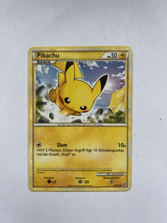 Pikachu Pokemon Karte 50 KP - Slam Attacke 61/90 | Kaufen auf Ricardo