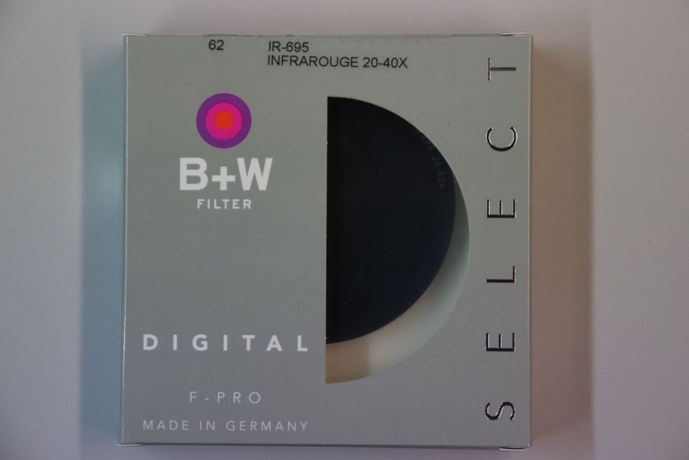 B+W Infrarot Filter 62mm (20-40x) IR-695 (Neu und originalverpackt) in Zofingen für CHF 65 – mit ...