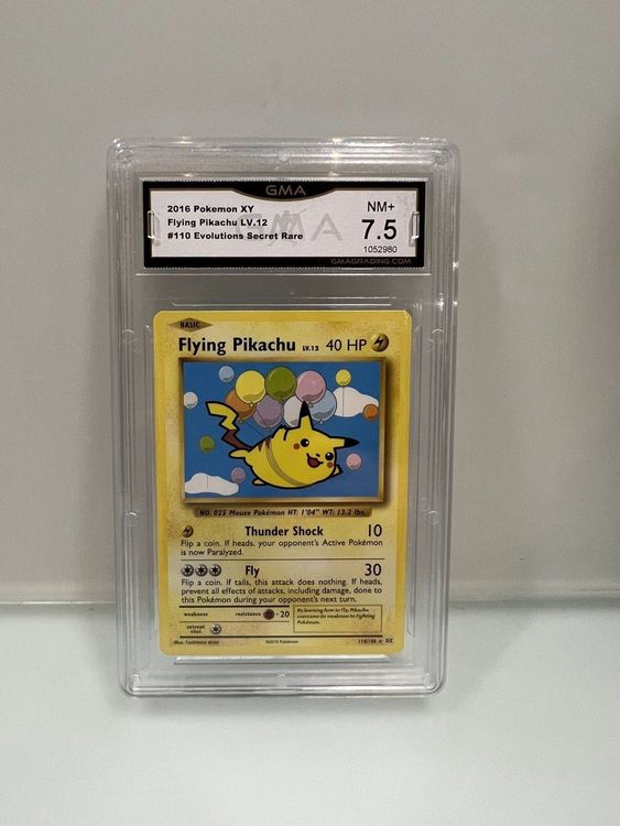 Flying Pikachu #110 Evolutions - Graded 7.5 NM+ | Kaufen auf Ricardo