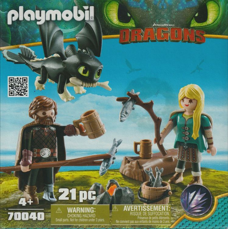 PLAYMOBIL DRAGONS 70040 HICCUP E ASTRID CON BABY DRAGON new | Kaufen ...