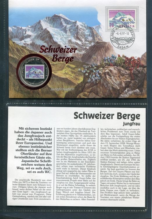 1997 Numisbrief Schweizer Berge (Gebraucht) in Winterthur für CHF 8 – mit Lieferung auf Ricardo ...