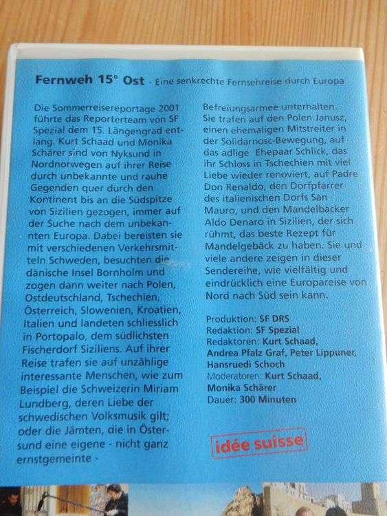Video: Fernweh 15° Ost - Eine senkrechte Fernsehreise Europa (Gebraucht ...