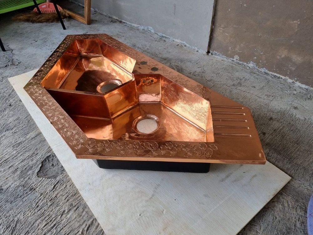 Eckspüle Spülbecken Eckspülbecken Spüle Kupferspülbecken (Neu und ...