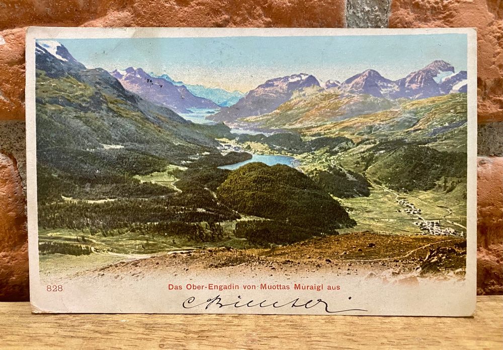 1903 Alte AK - DAS OBERENGADIN von Muottas Muragl aus (Gebraucht) in Root für CHF 1 – mit ...