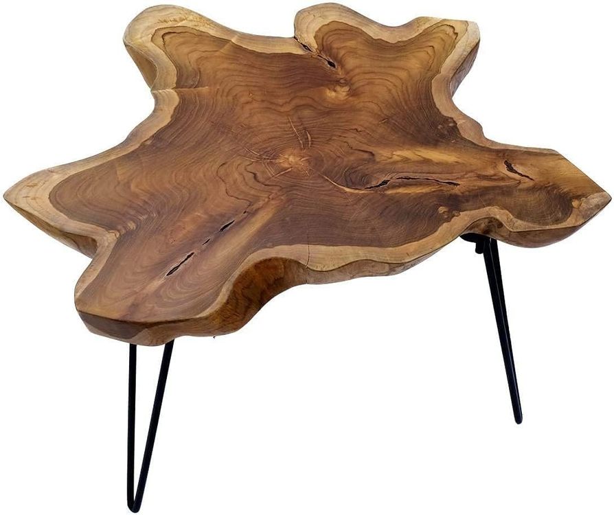 Designer-Couchtisch aus Teakholz einzigartige Tischplatte (Neu und originalverpackt) in Genève ...