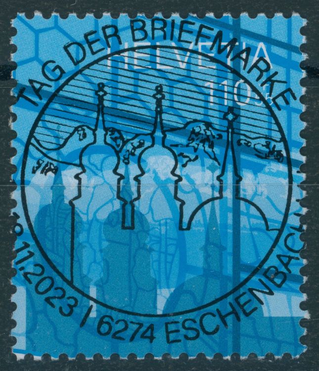 2023 - Tag Briefmarke - Eschenbach - Blockausschnitt - Voll (Gebraucht) in Schindellegi für CHF ...