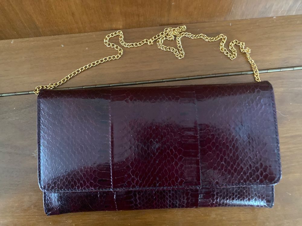 Vintage Clutch Tasche Schlangen Leder | Kaufen auf Ricardo