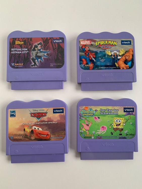 Vtech Vsmile 4 Spiele: Batman, Spider-Man, Cars, Spongebob (Gebraucht ...