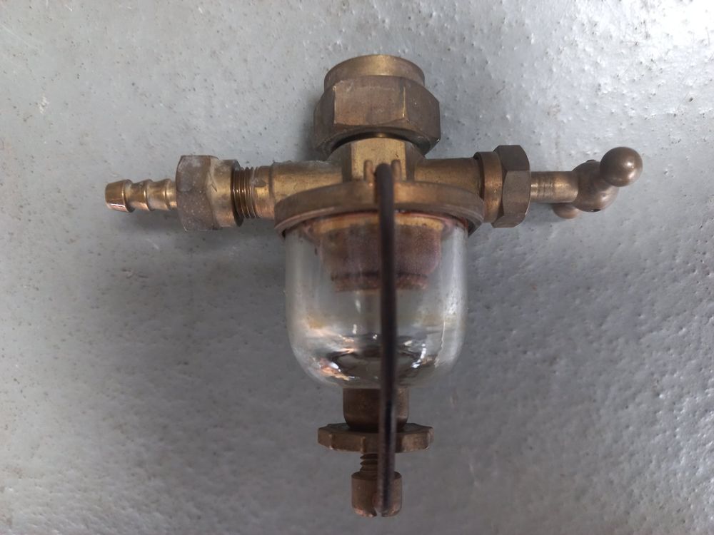 Oldtimer REX Benzinhahn Kraftstoffhahn ca. 18mm m Schauglas (Gebraucht ...