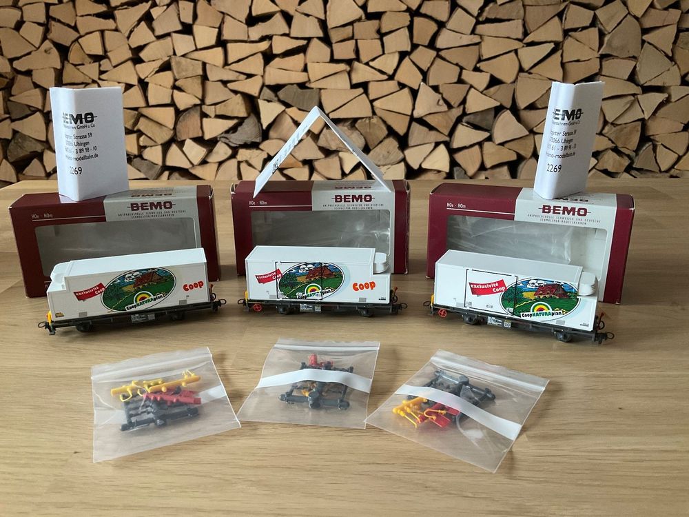 Lot 3 wagons marchandises Bemo HOm RhB | Kaufen auf Ricardo