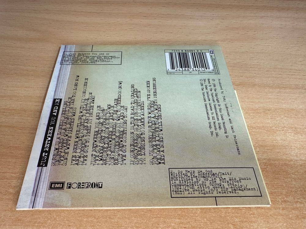 DC Talk – Just Between You And Me - Single CD (Gebraucht) in Rikon im ...
