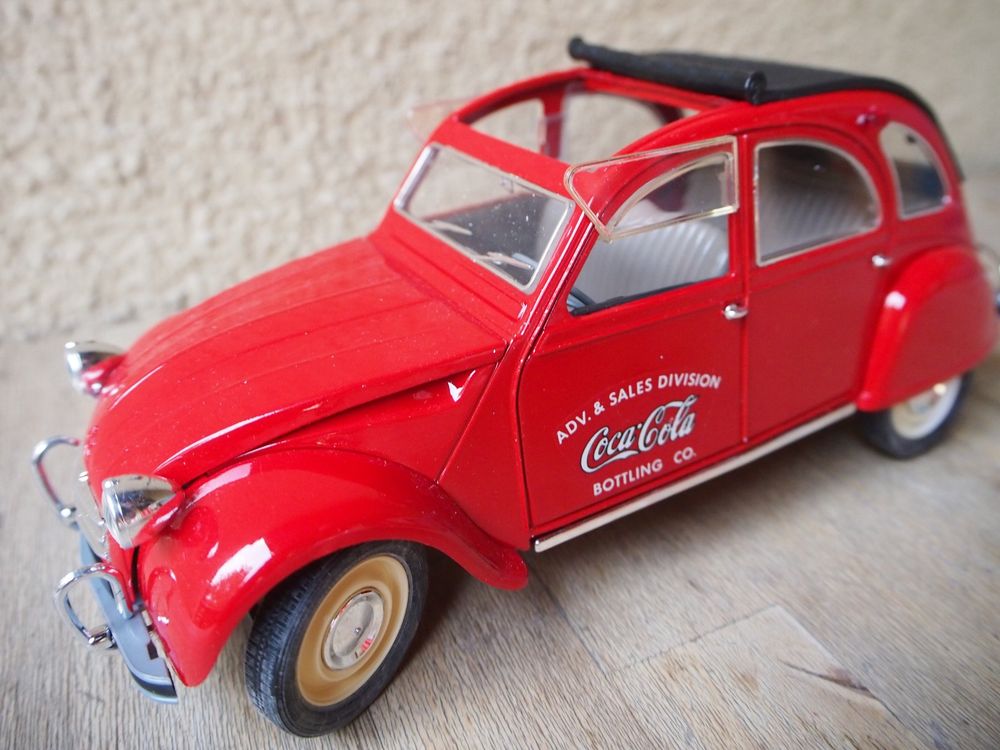 Coca Cola, Citroen 2CV 1966, Orginal Modellauto Solido, 1:18 (Gebraucht ...