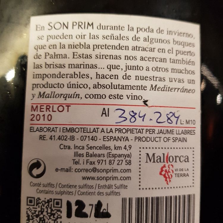12 LITER!!! SON PRIM Merlot 12 Lt (Neu und originalverpackt) in Zumikon ...