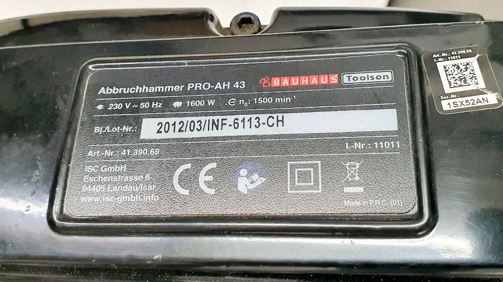 Abbruchhammer Bohrhammer Toolson PRO-AH 43, 1600 W | Kaufen auf Ricardo