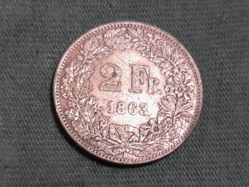 2 Franken 1863, SELTEN (Gebraucht) in Aarau für CHF 90 – mit Lieferung auf Ricardo kaufen