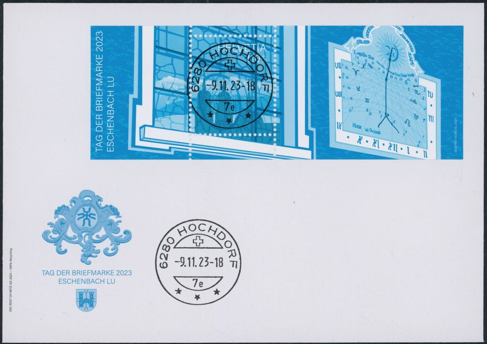 2023 - Tag Briefmarke - Eschenbach - Block - FDC - ET Voll (Gebraucht) in Schindellegi für CHF 5 ...