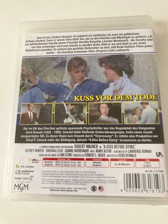 Kuss vor dem Tode (1956) blu-ray - Robert Wagner (Gebraucht) in Arbon ...