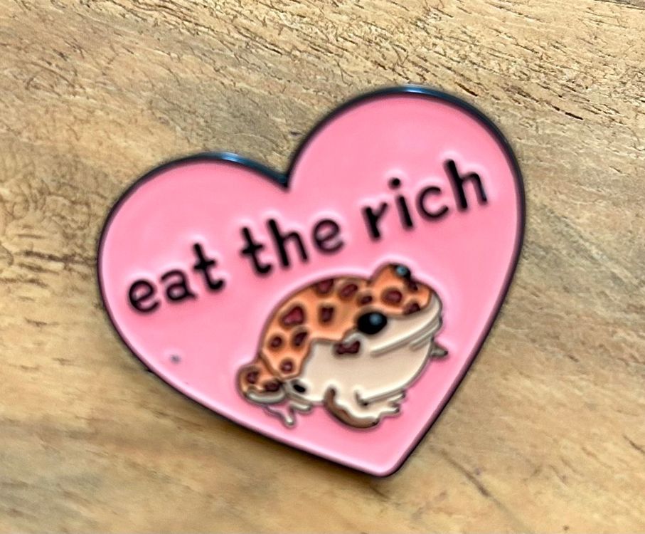 Pin Kröte " Eat the rich " | Kaufen auf Ricardo