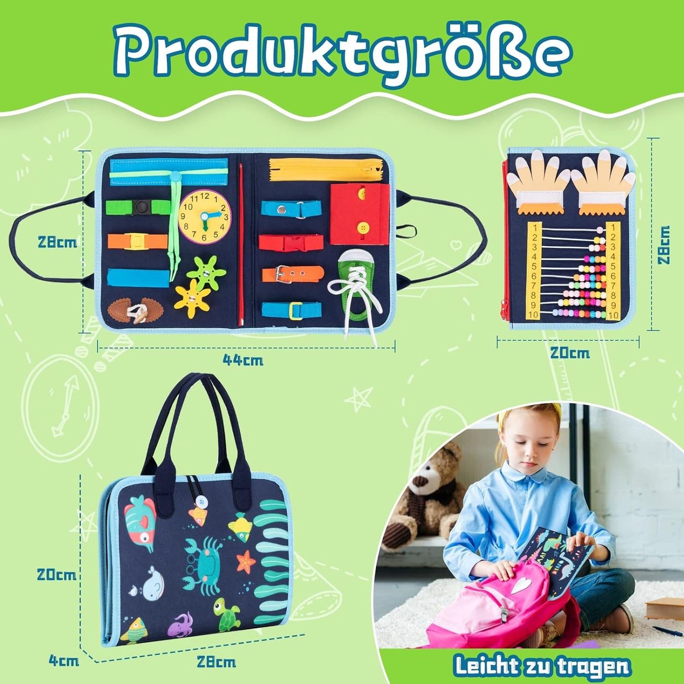 Busy Activity Board Montessori Spielzeug für ab 1-4 Jahre (Neu (gemäss ...