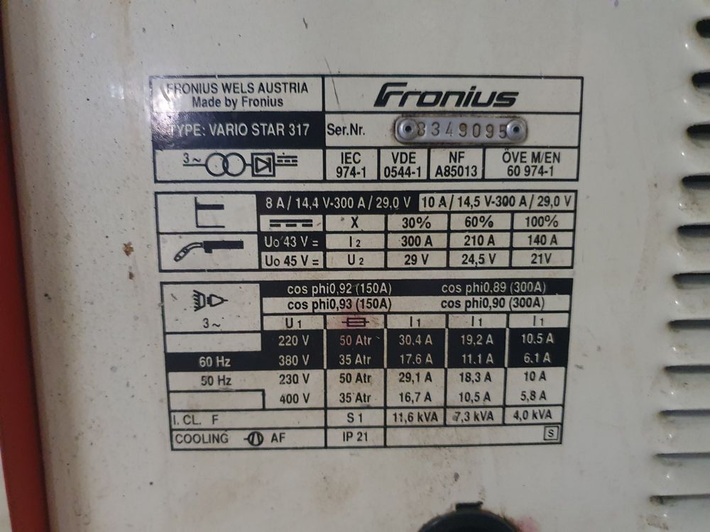Fronius Vario Star 317 Schweißer Schweißanlage Schweißgerät (Gebraucht) in Oberuzwil für CHF ...