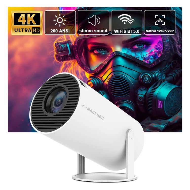 Mini tragbares Projektor 4k Android 11 Dual Wifi6 1080p | Kaufen auf ...