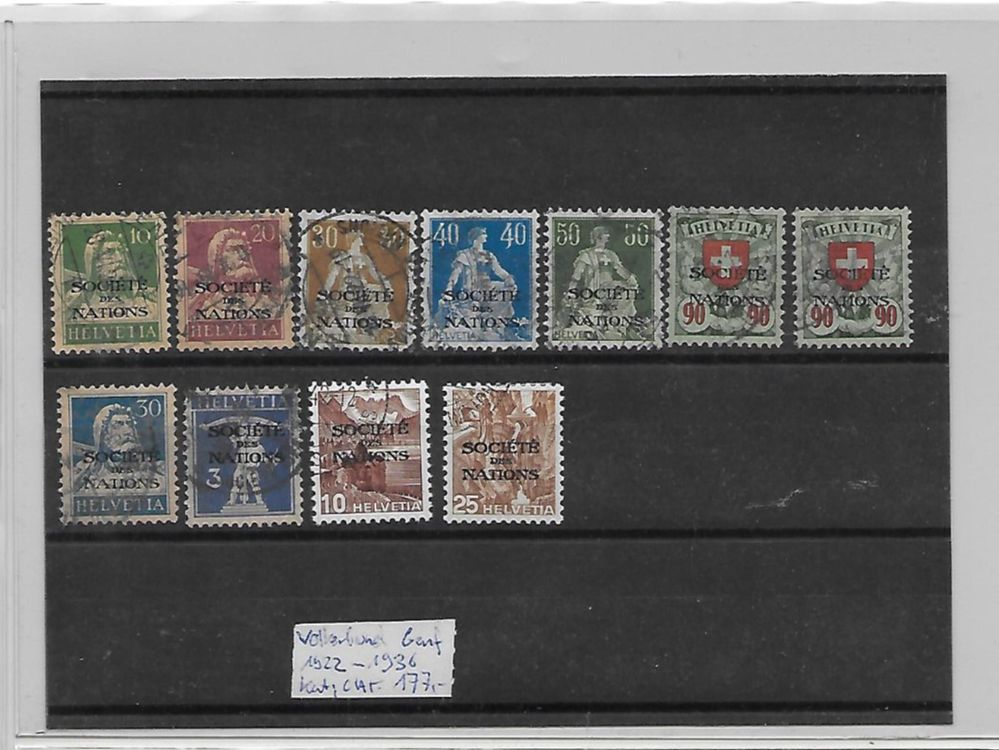 Völkerbund Genf 1922 - 1936 Restlot gest. Kat: CHF 177.- (Gebraucht) in Basel für CHF 1 – mit ...