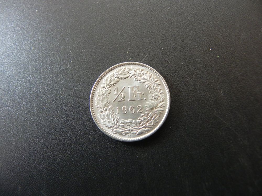 Schweiz 50 Rappen 1962 B Silber (Gebraucht) in Biel/Bienne für CHF 2.6 – mit Lieferung auf ...